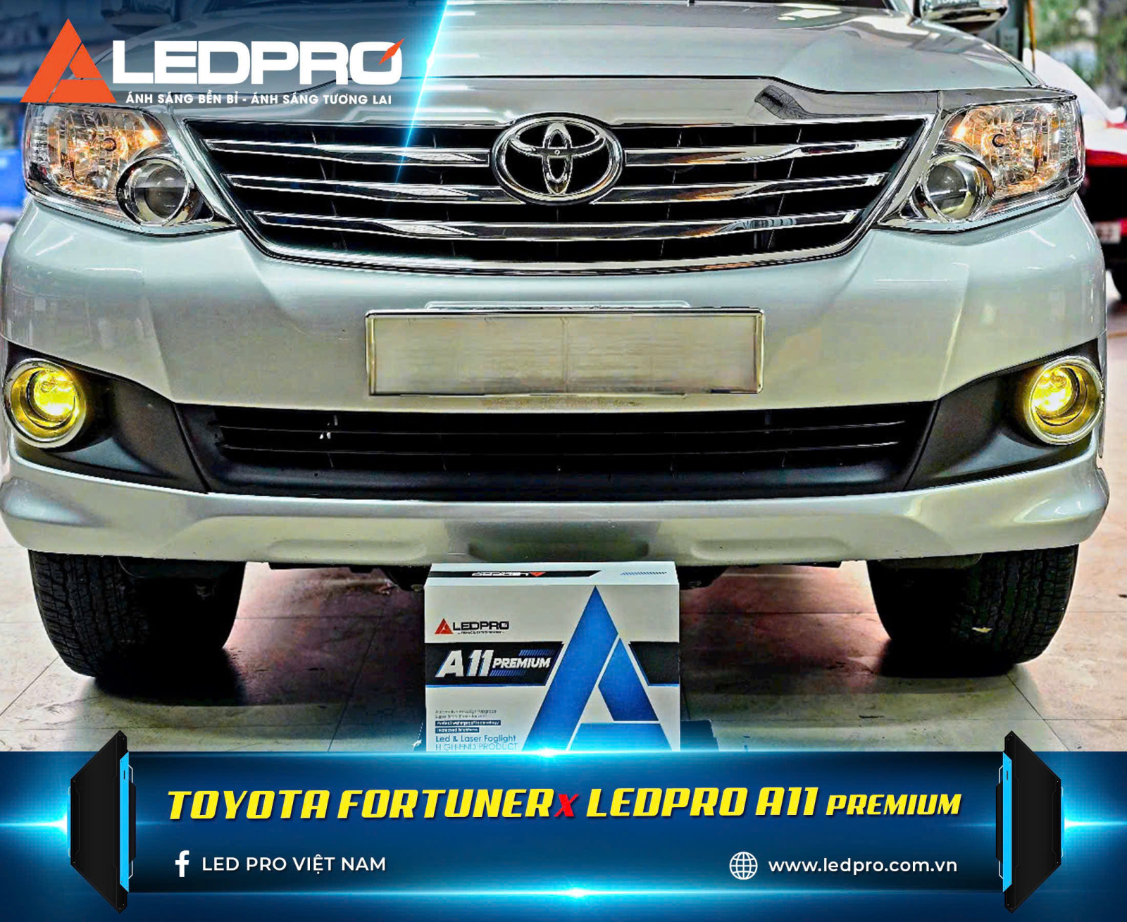 Toyota Fortuner Nâng Cấp Bi Gầm LEDPRO A11 PREMIUM