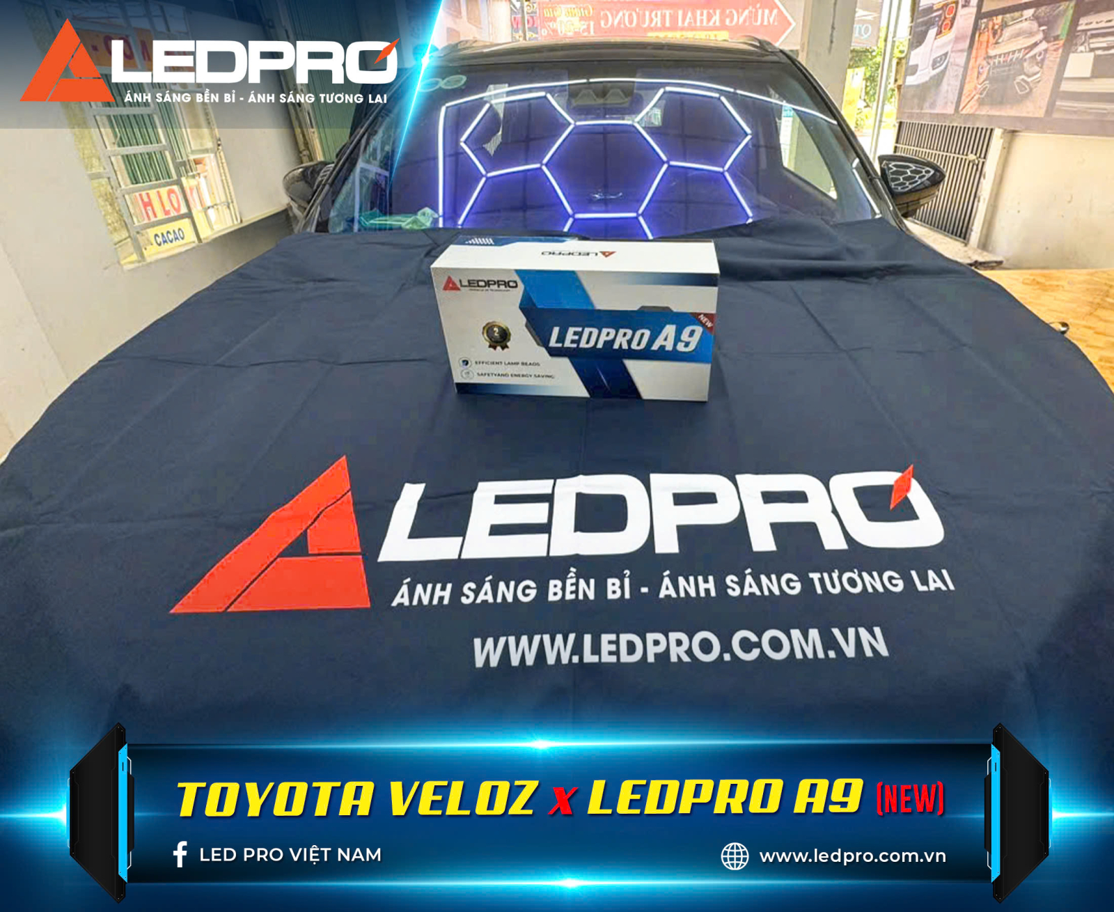 Toyota Veloz Nâng Cấp Đèn Bi Gầm LEDPRO A9 NEW